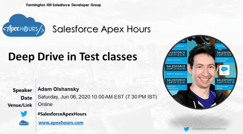 Deep Drive in Test classes - Apex Hours