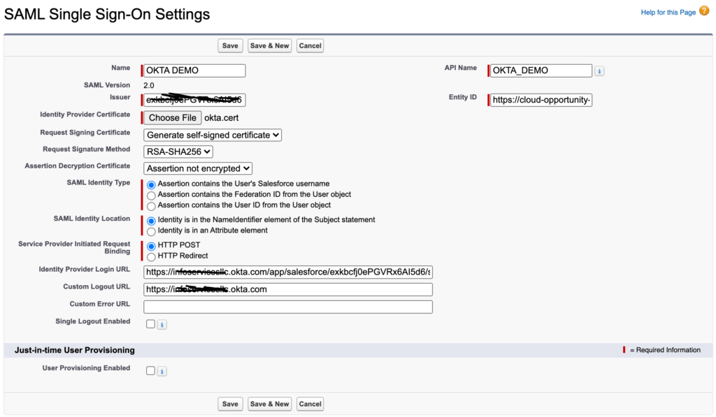 Setup Okta Single Sign-On (SSO) with Salesforce - Apex Hours