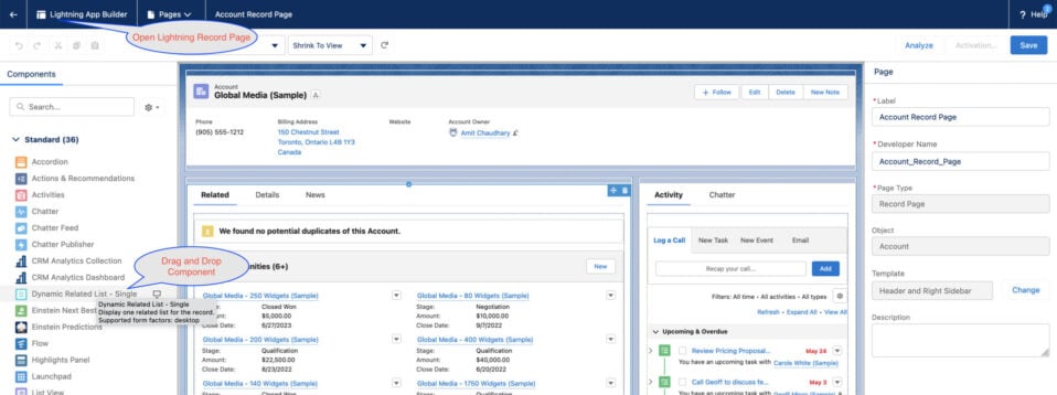 Dynamic Related List in Salesforce - Apex Hours