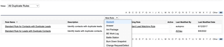 Duplicate Rules and Matching Rules in Salesforce - Apex Hours