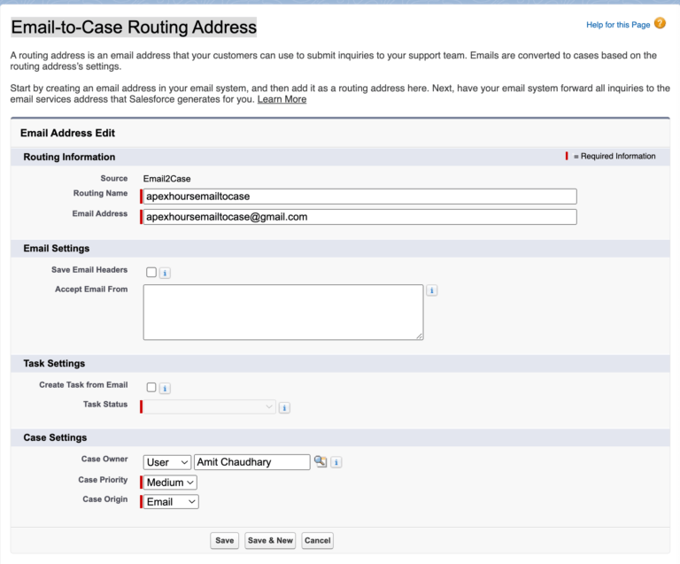 Setup Email-to-Case in Salesforce - Apex Hours