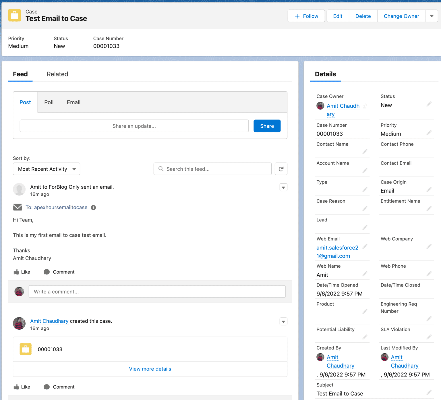 Setup Email-to-Case in Salesforce - Apex Hours