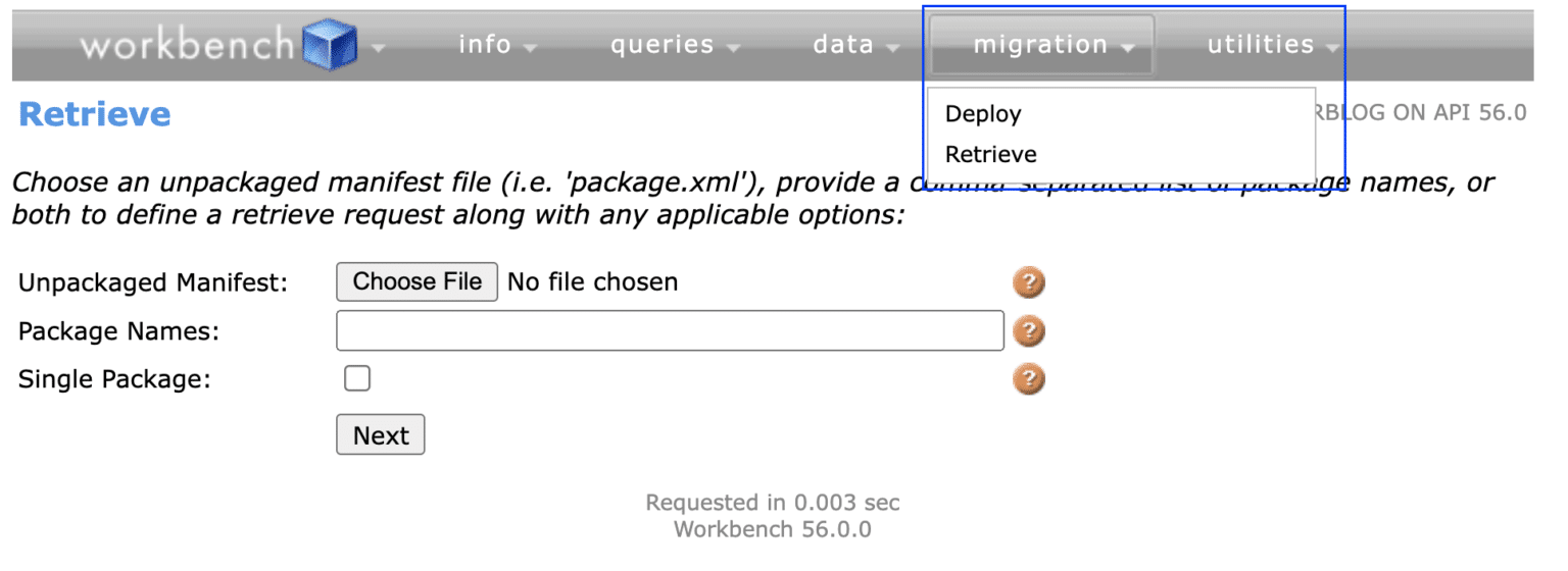 Salesforce Deployment Using Workbench Apex Hours