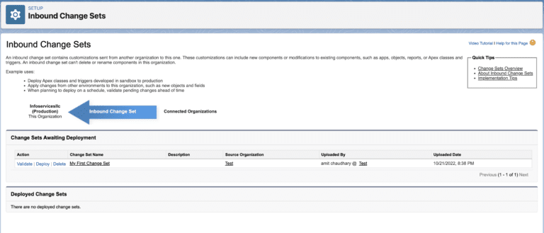 Deployment using change sets in Salesforce - Apex Hours