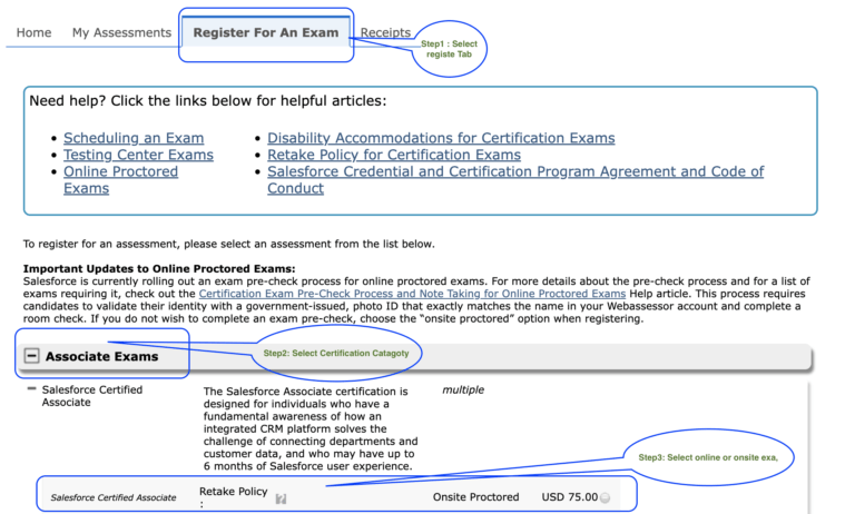 Webassessor Salesforce: Guide to Book your Salesforce Certification Exam - Apex Hours