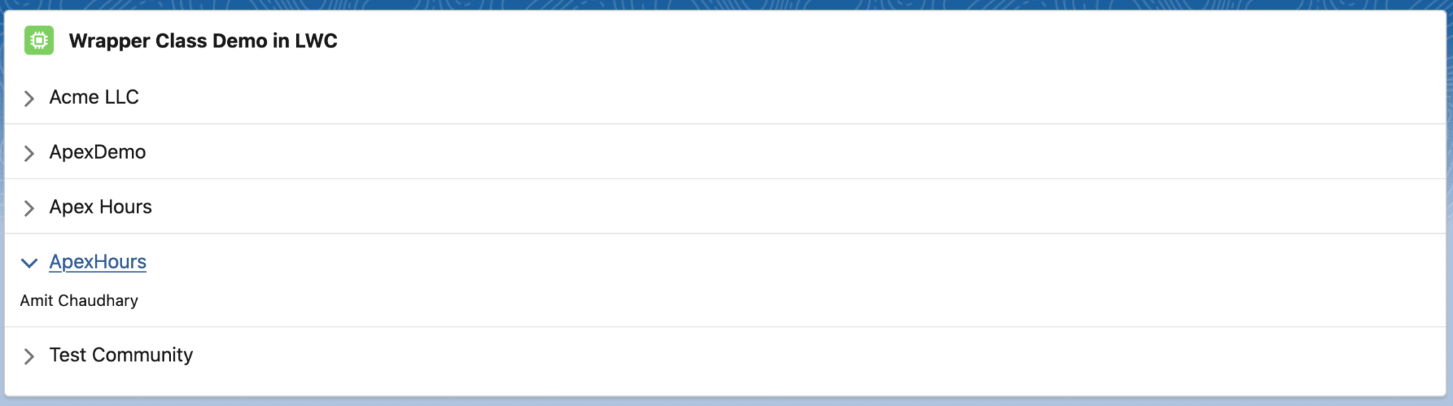 Wrapper Class In Salesforce Apex Hours