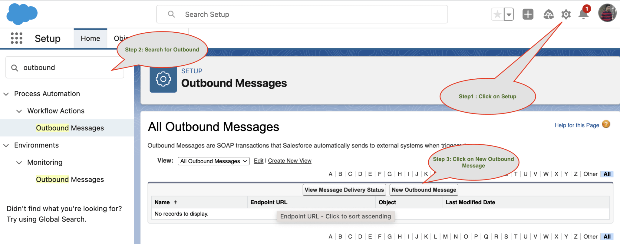 Send Outbound Message From Flow in Salesforce - Apex Hours