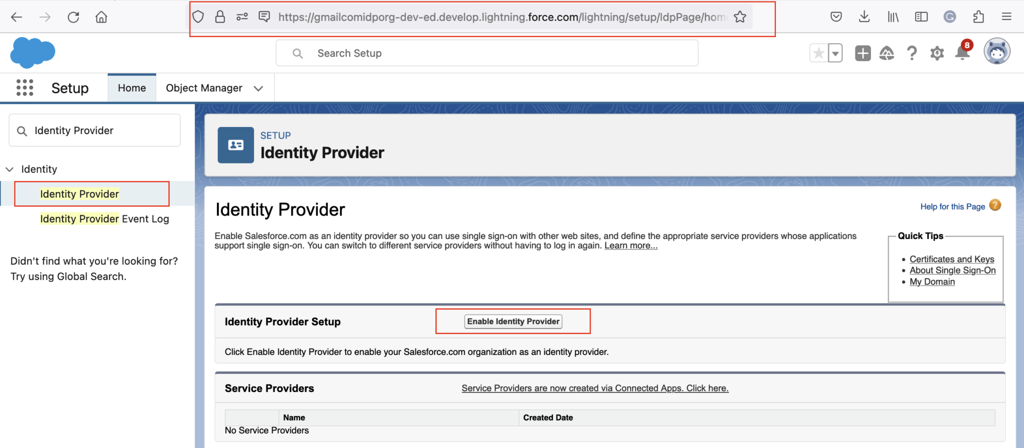 Single Sign on Between Two Salesforce Org - Apex Hours