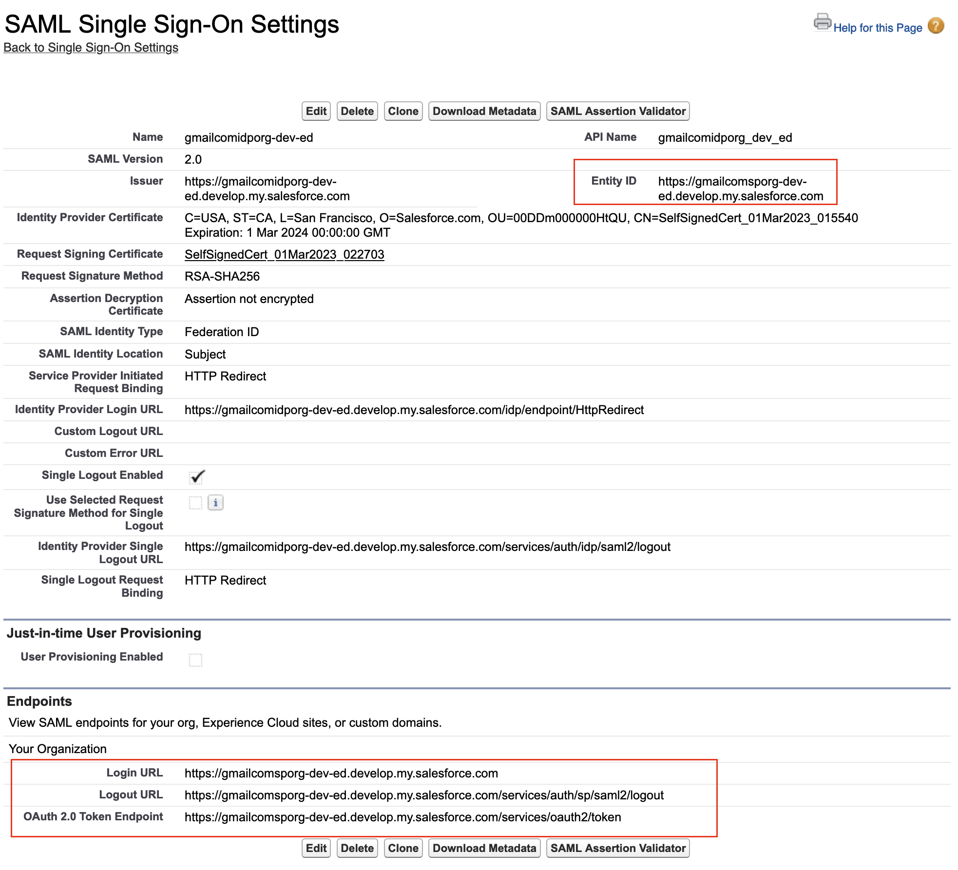 Single Sign on Between Two Salesforce Org - Apex Hours