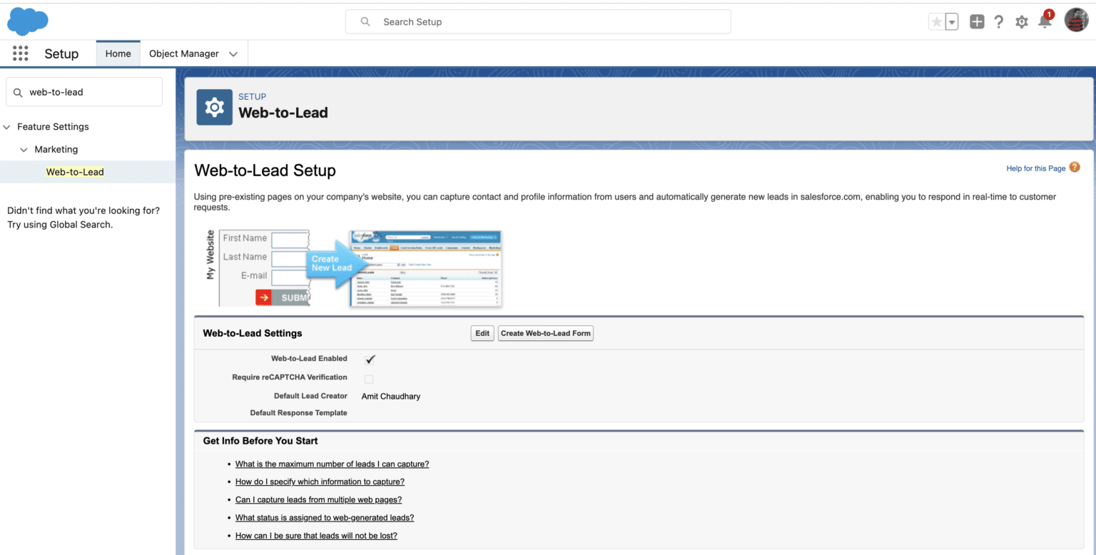 Web to lead In Salesforce - Apex Hours