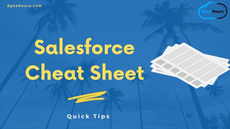 Salesforce Cheat Sheet - Apex Hours
