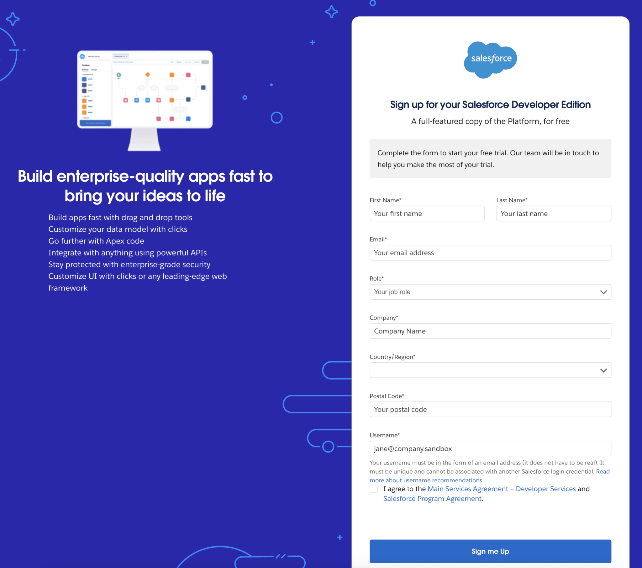 How To Create A Free Salesforce Developer Account Org Apex Hours