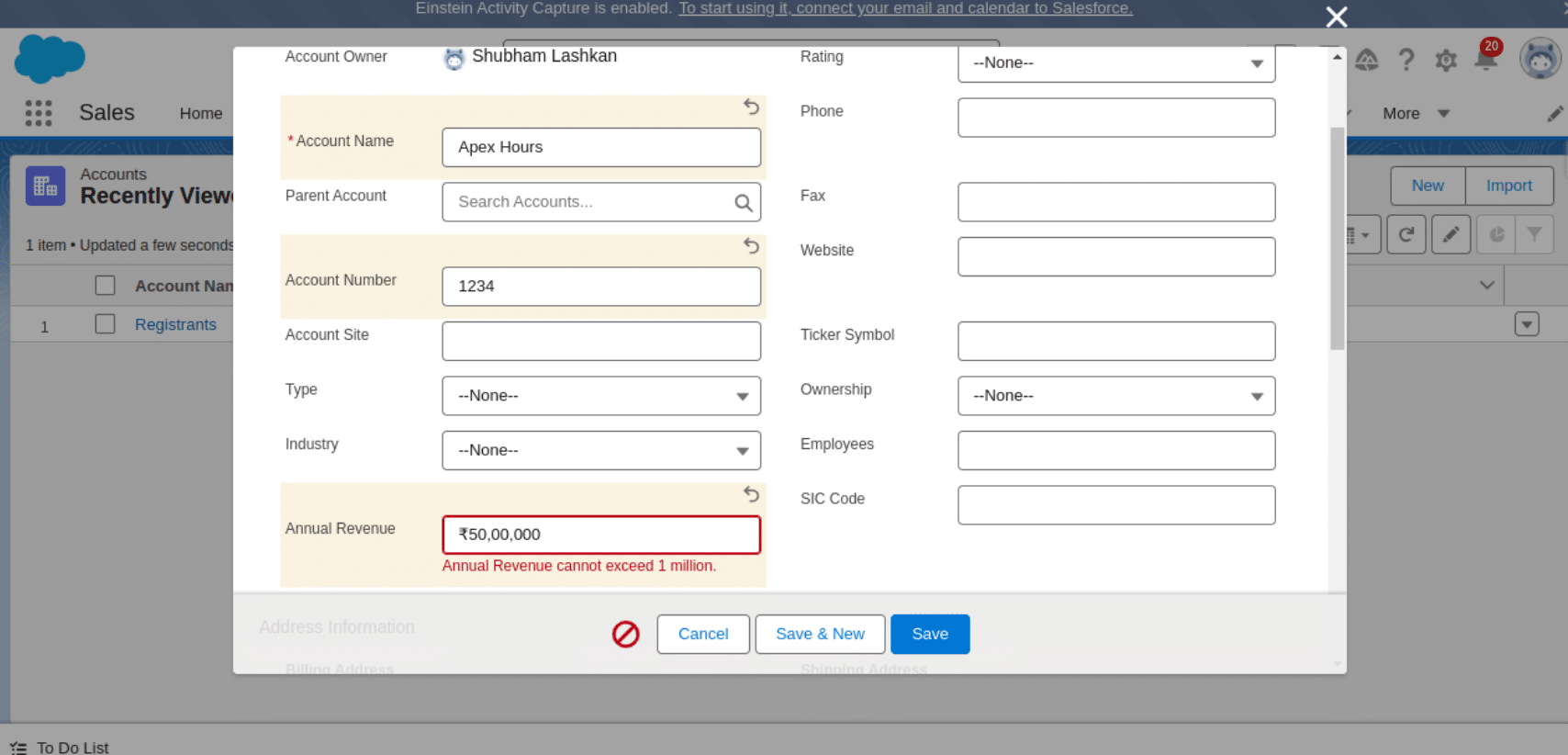Validation Rules in Salesforce [With Examples] - Apex Hours
