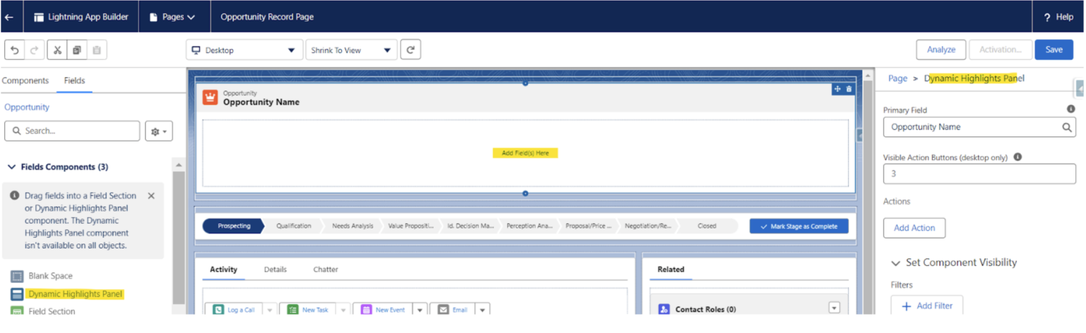 Dynamic Highlights Panel - Winter 25 release - Apex Hours