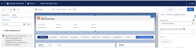 Dynamic Highlights Panel - Winter 25 release - Apex Hours