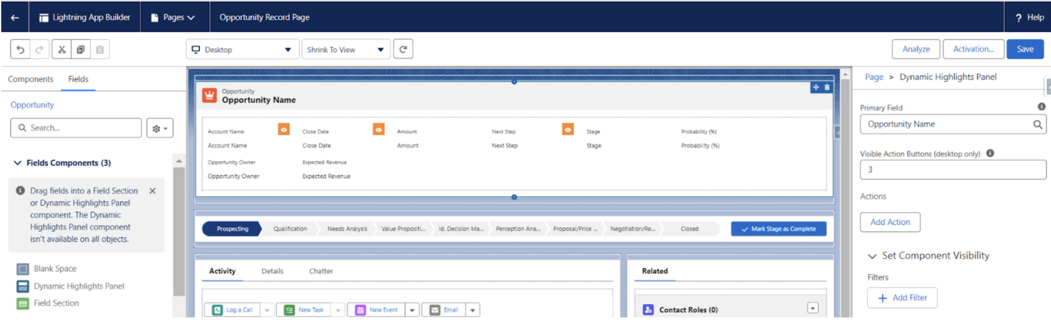 Dynamic Highlights Panel - Winter 25 release - Apex Hours
