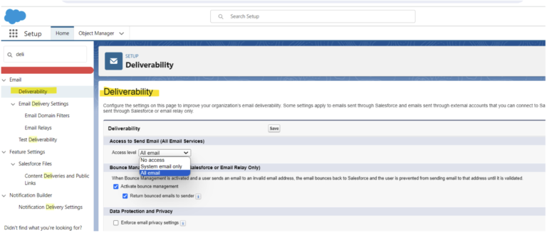 Understanding Email Deliverability Settings in Salesforce - Apex Hours