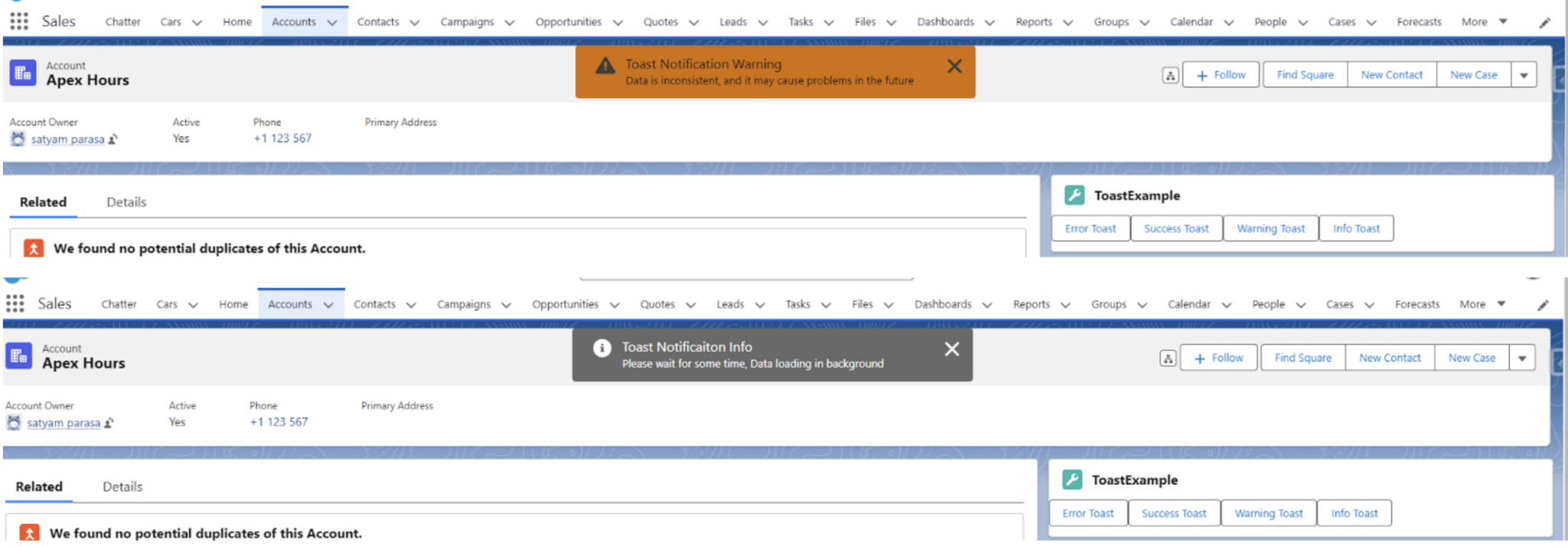 Toast Notifications in Lightning Web Components (LWC) - Apex Hours