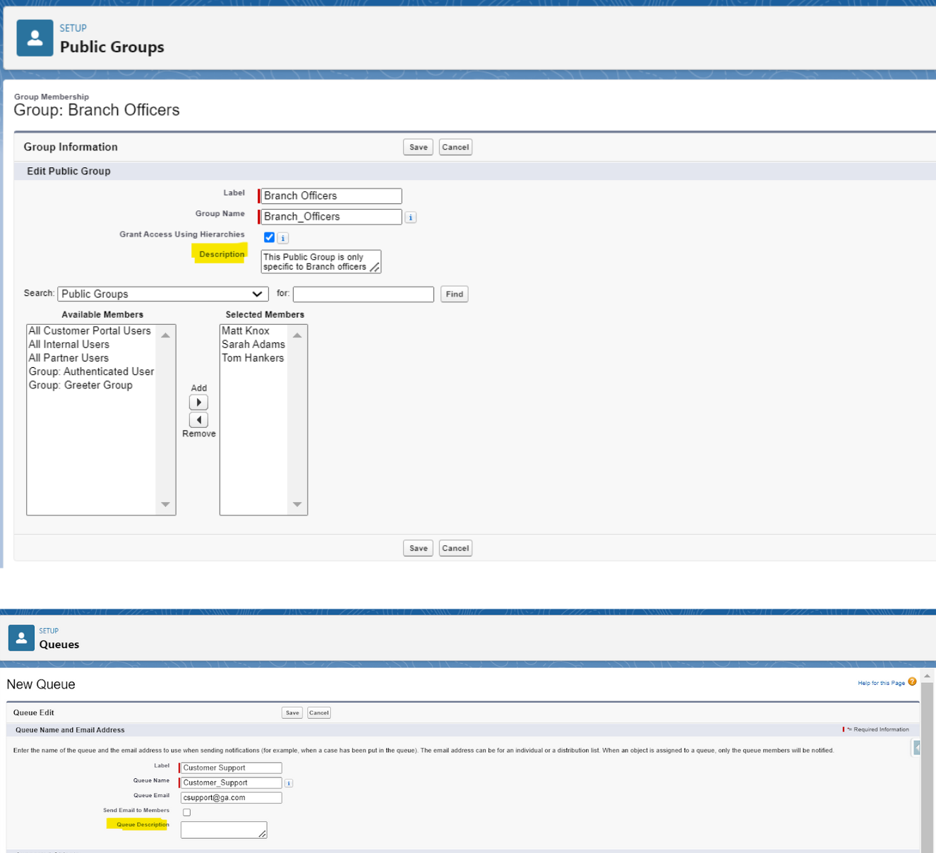 Add Descriptions to Public Groups and Queues with Winter ’25 Release - Apex Hours