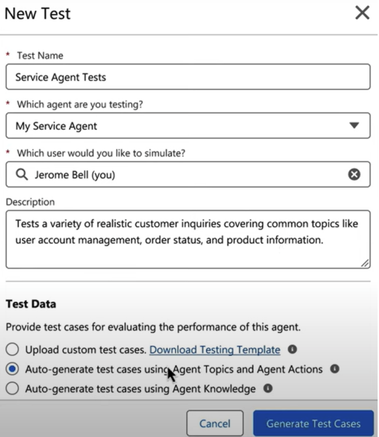 Agentforce Testing Center Apex Hours