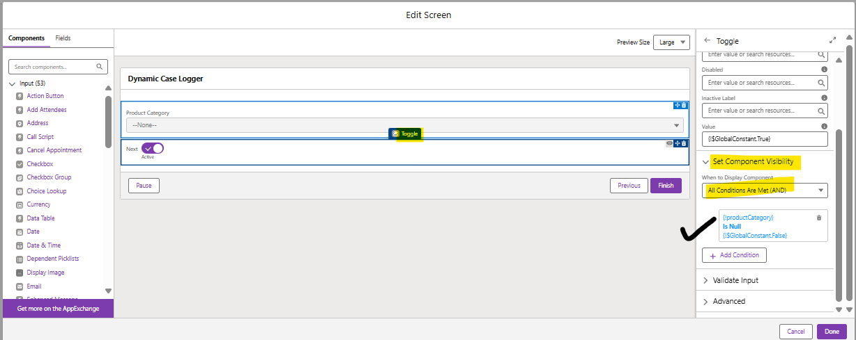 Creating Dynamic Screen Flows Using Conditional Visibility - Apex Hours