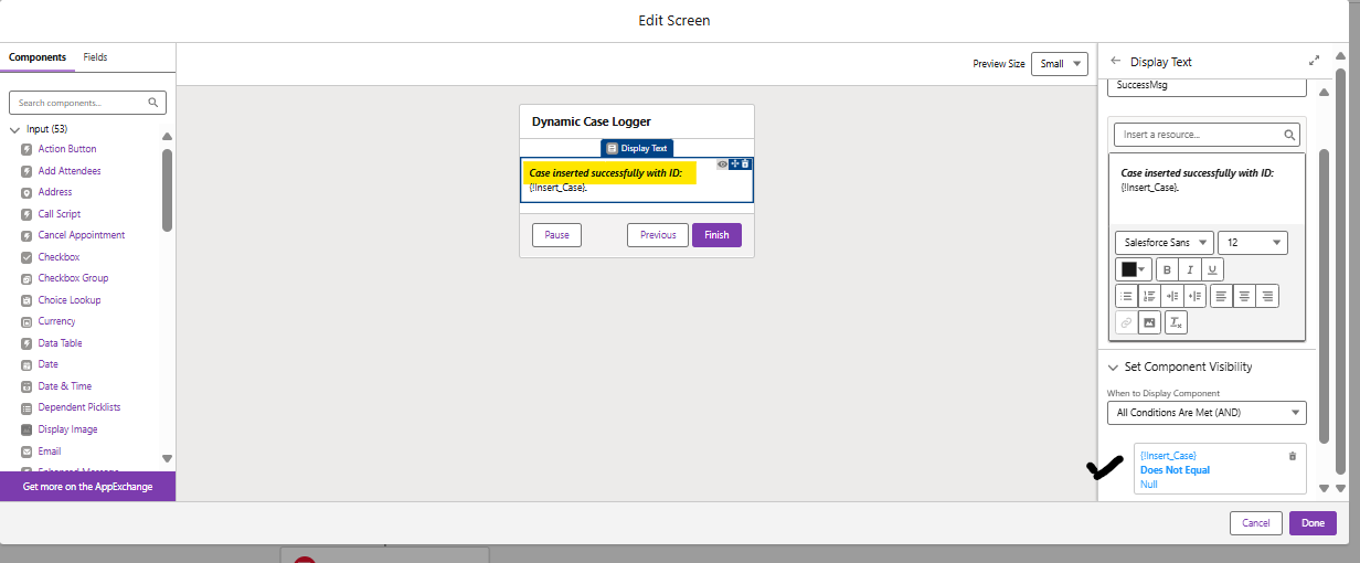 Creating Dynamic Screen Flows Using Conditional Visibility - Apex Hours